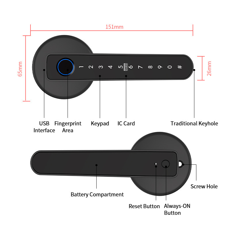 AVATTO Smart Door Lock Handle (SDL10) - AVATTO Smart Home