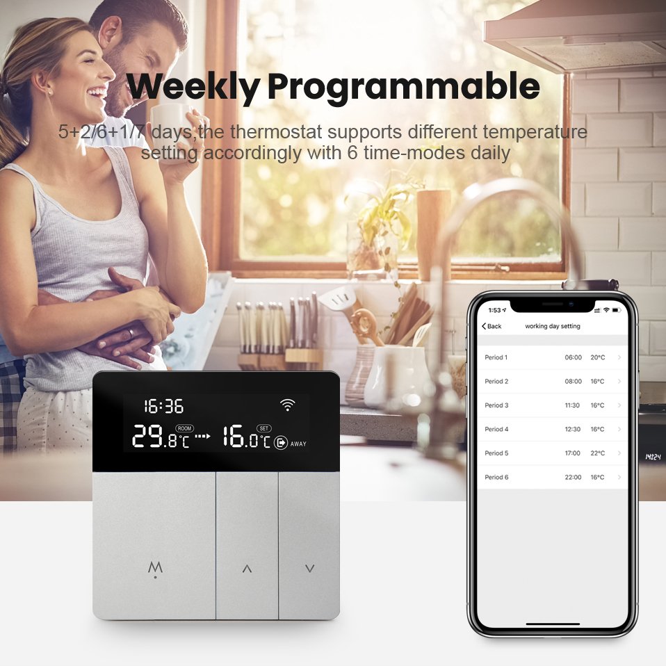 WiFi Smart Thermostat (WT50) | AVATTO Smart