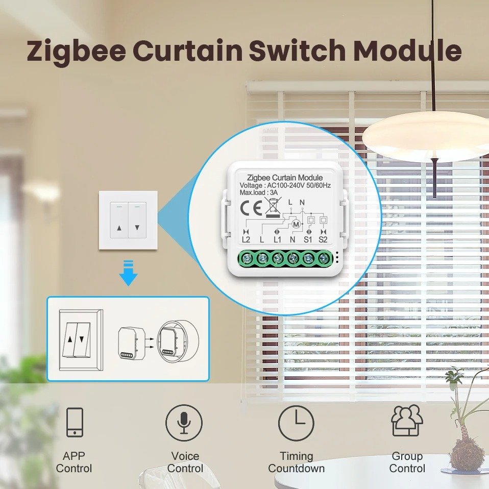 Zigbee Curtain Module | WIFI Curtain Module | AVATTO Smart