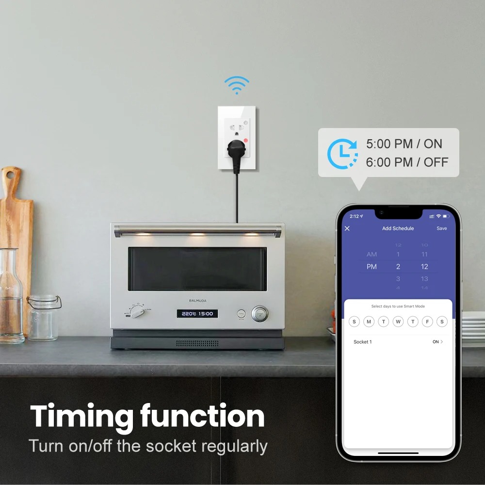 Smart Wifi Wall Socket (WOT20) | AVATTO Smart